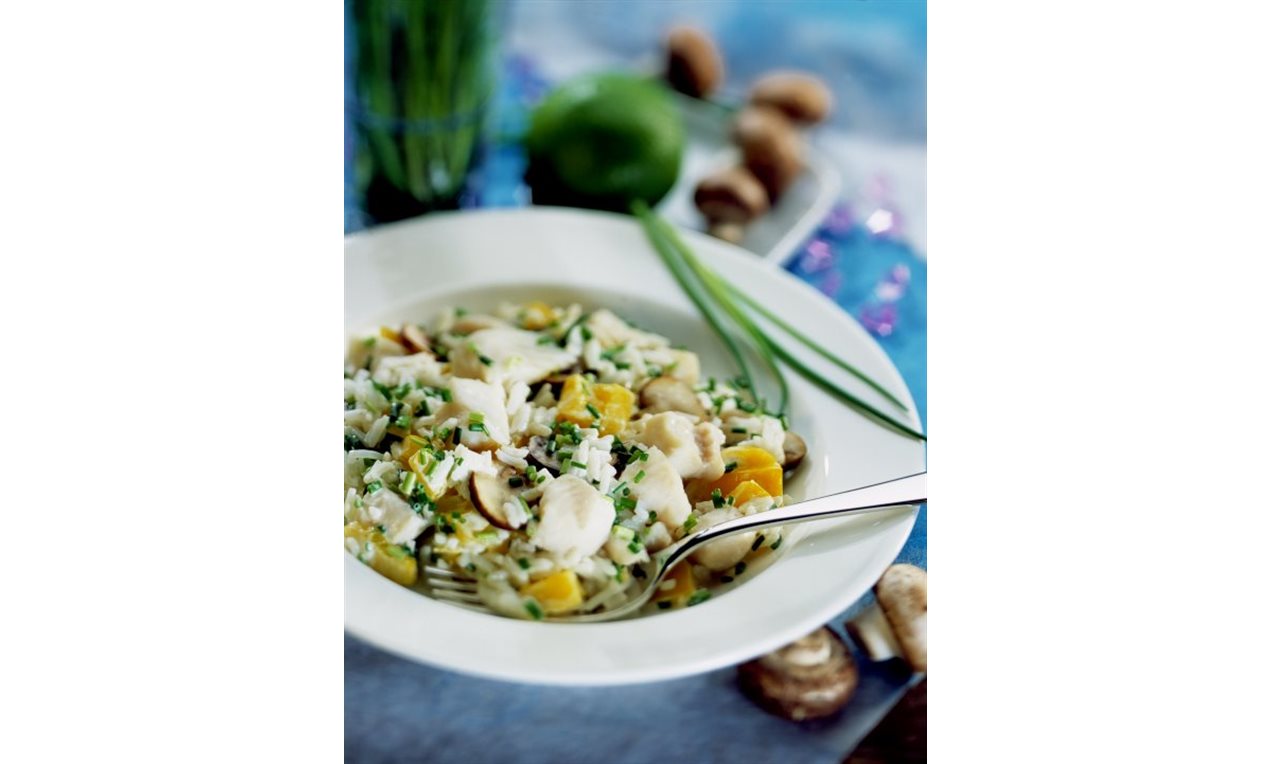 Fisch-Reis-Pfanne mit Pilzen Rezept | Dr. Oetker